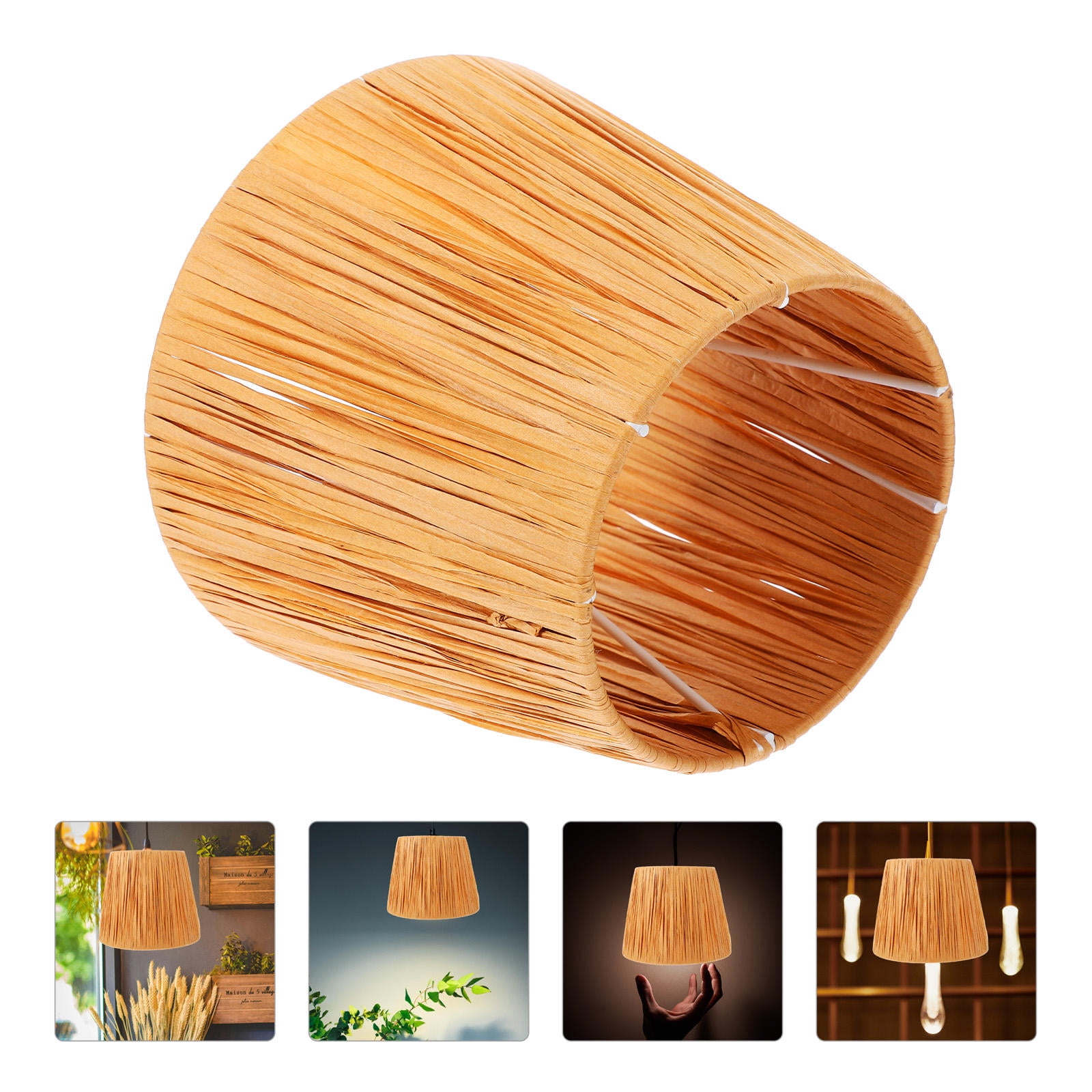 HOMEMAXS Fill Light Lamp Shade Vintage Paper Rope Lampshade - Walmart.com
