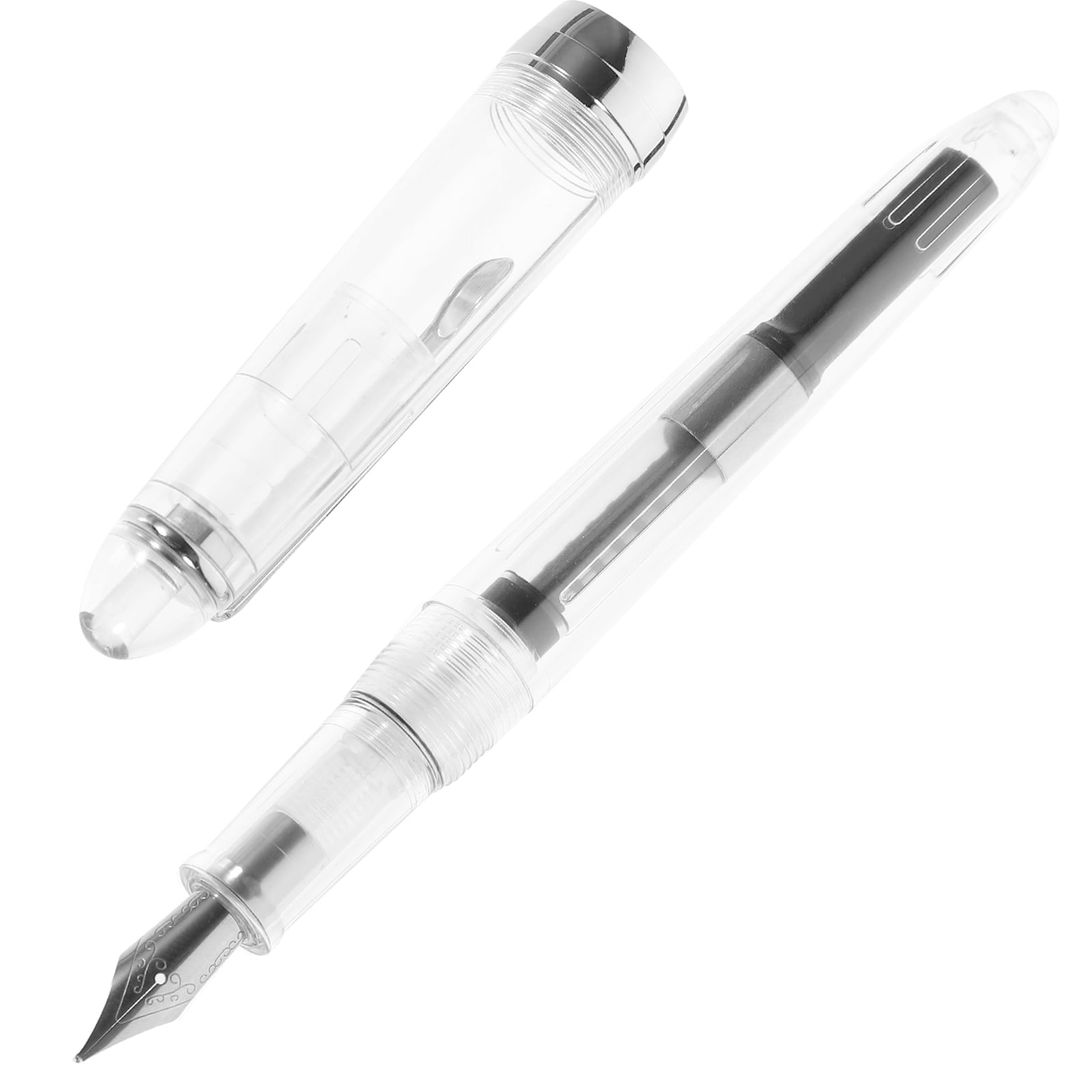 HOMEMAXS Fine Fountain Pen Calligraphy Absorber Office Student Silver ...