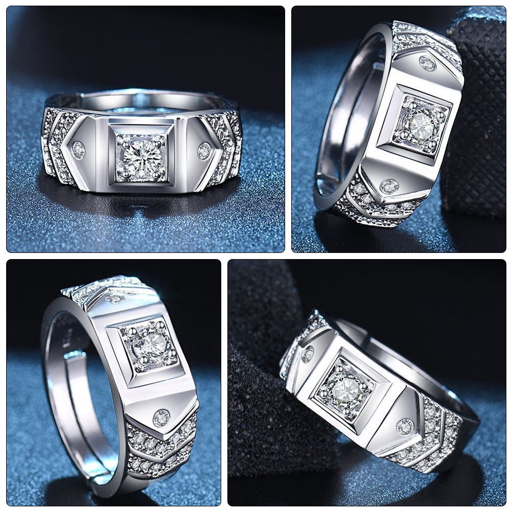 Finger Buckle Male Ring Wedding Rings for Men Man Lovers White ...