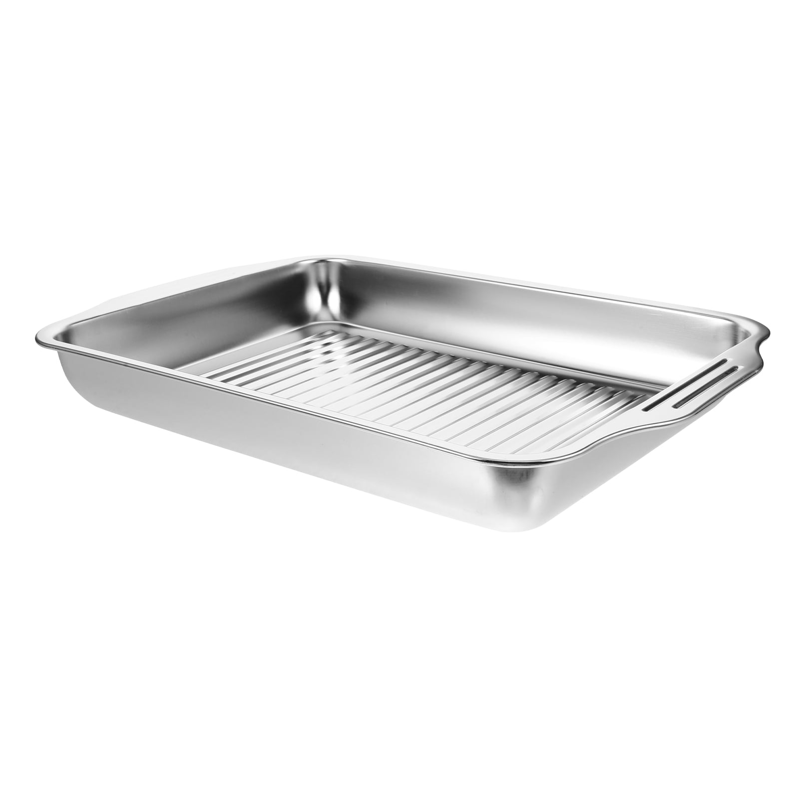 HOMEMAXS Fish Serving Platter Rectangular Shaped Plate Stainless Steel ...