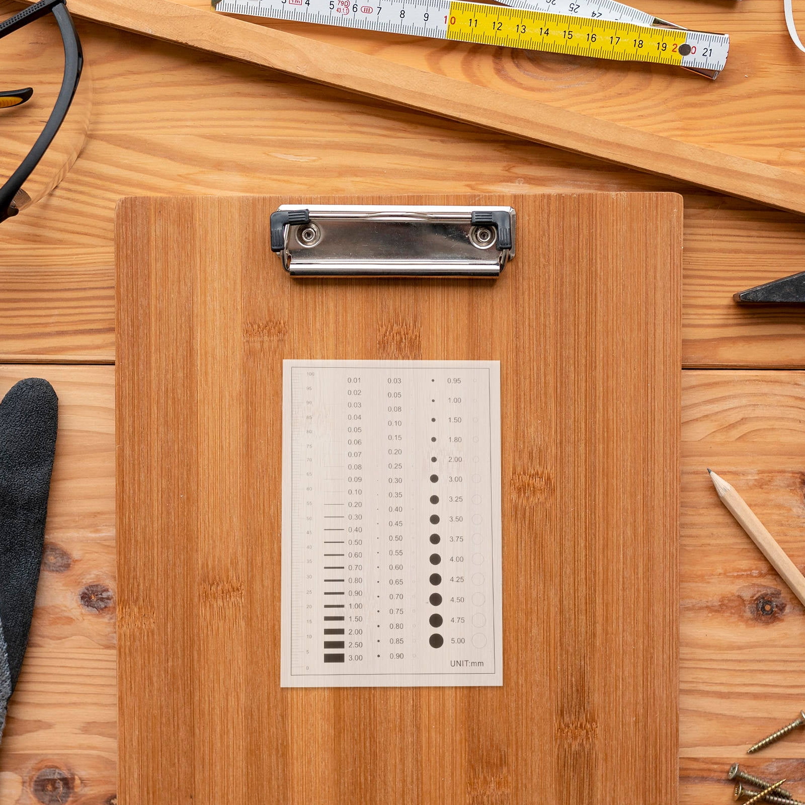 HOMEMAXS Flaw Detection Gauge High Precision Estimation Chart Measuring ...