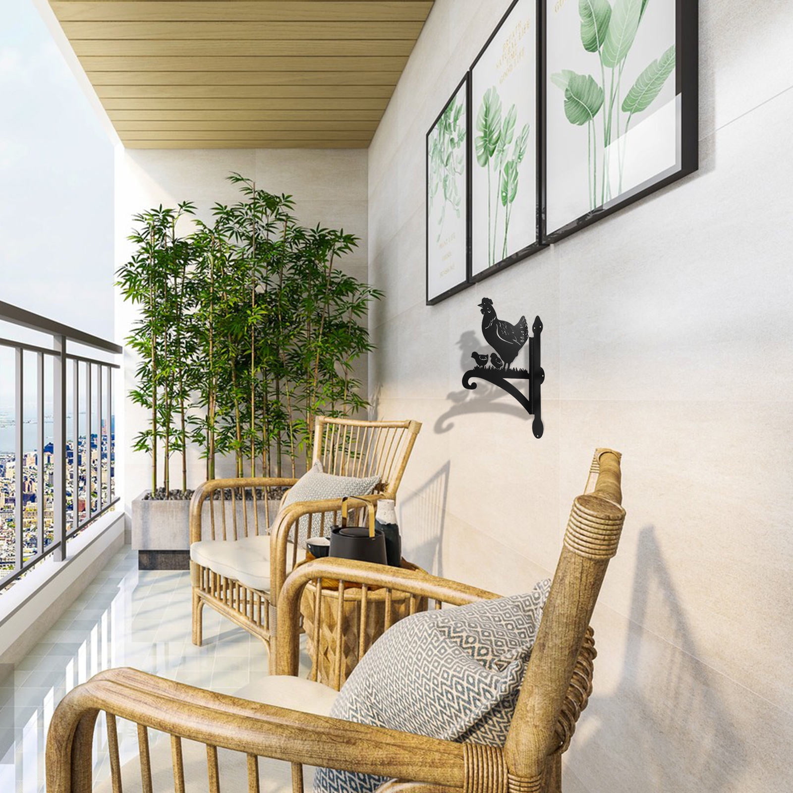 HOMEMAXS Flower Pot Bracket Hook Metal Hanging Planter Bracket Wall ...