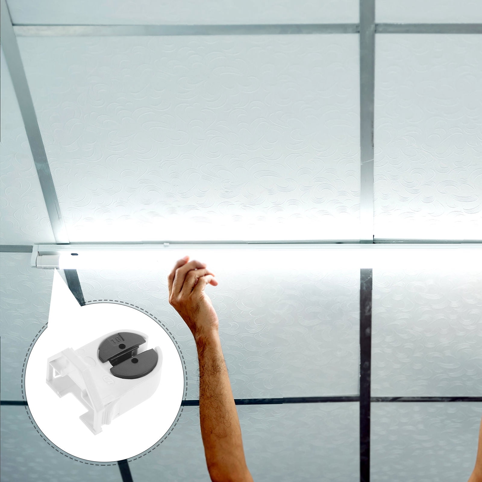 Fluorescent Tube Light Socket Holder Made of ABS White Color for ...