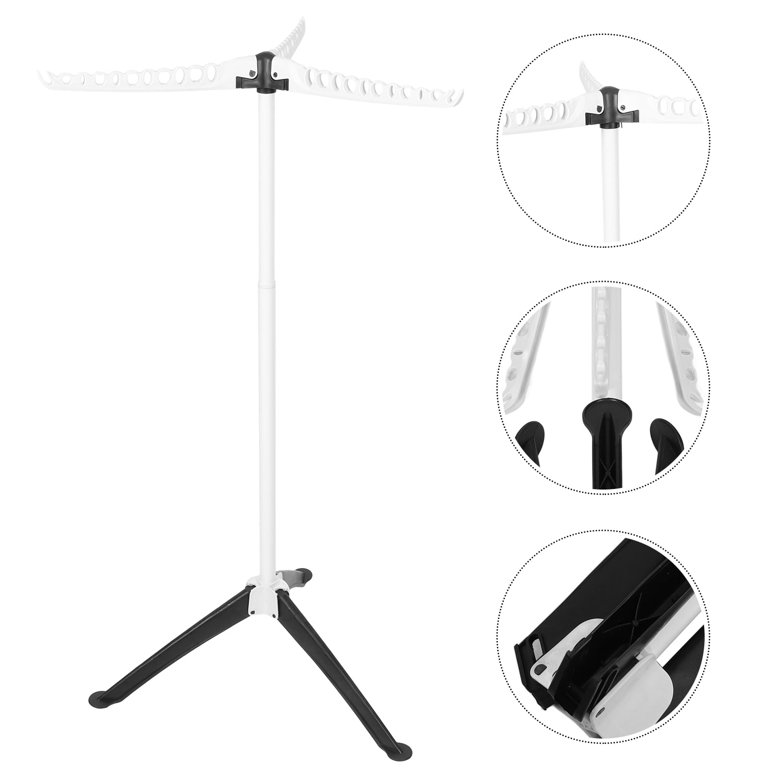 HOMEMAXS Foldable Laundry Rack Tripod Drying Clothing Rack Stainless ...