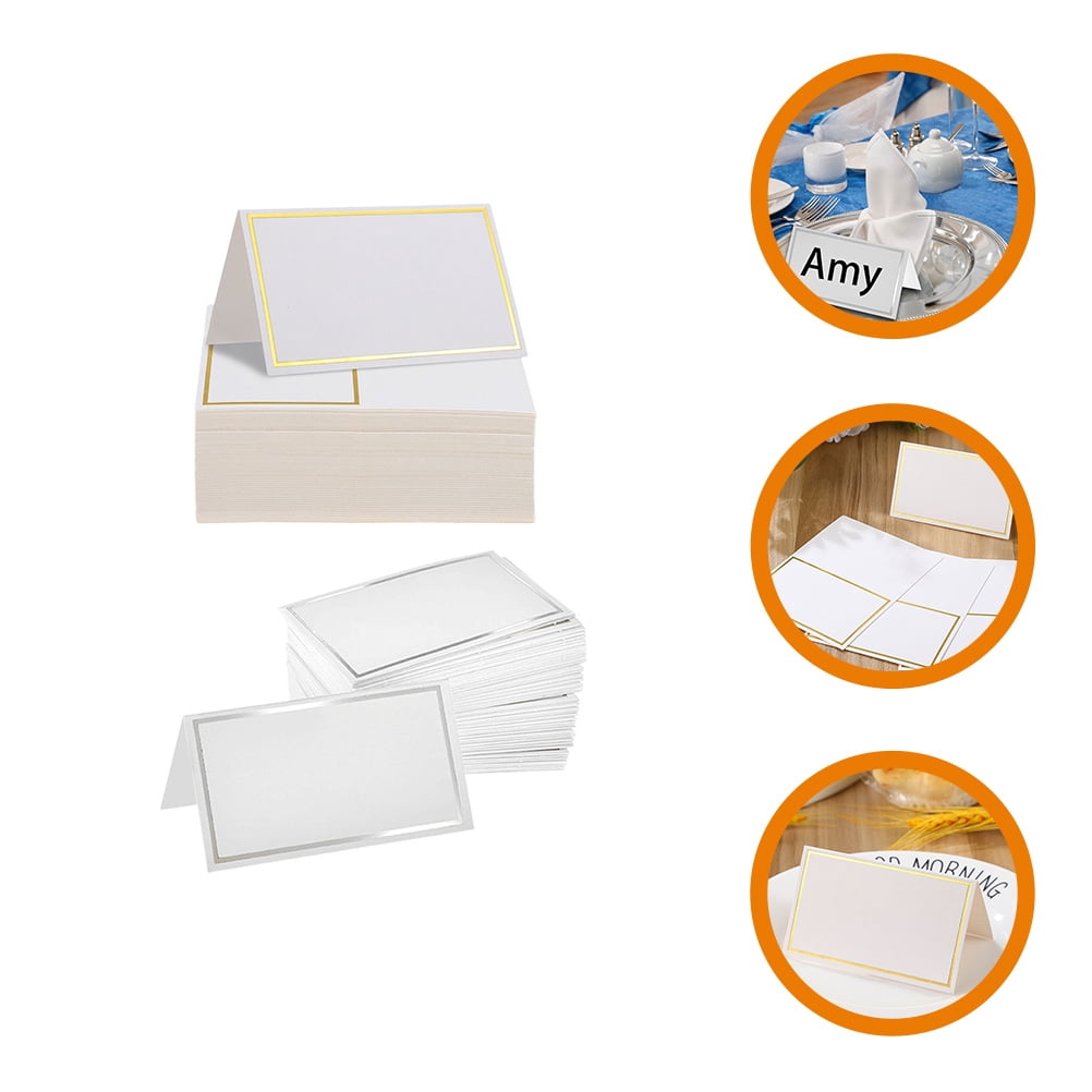 Foldable Paper Place Cards for Party Use Assorted Color Elegant Design ...