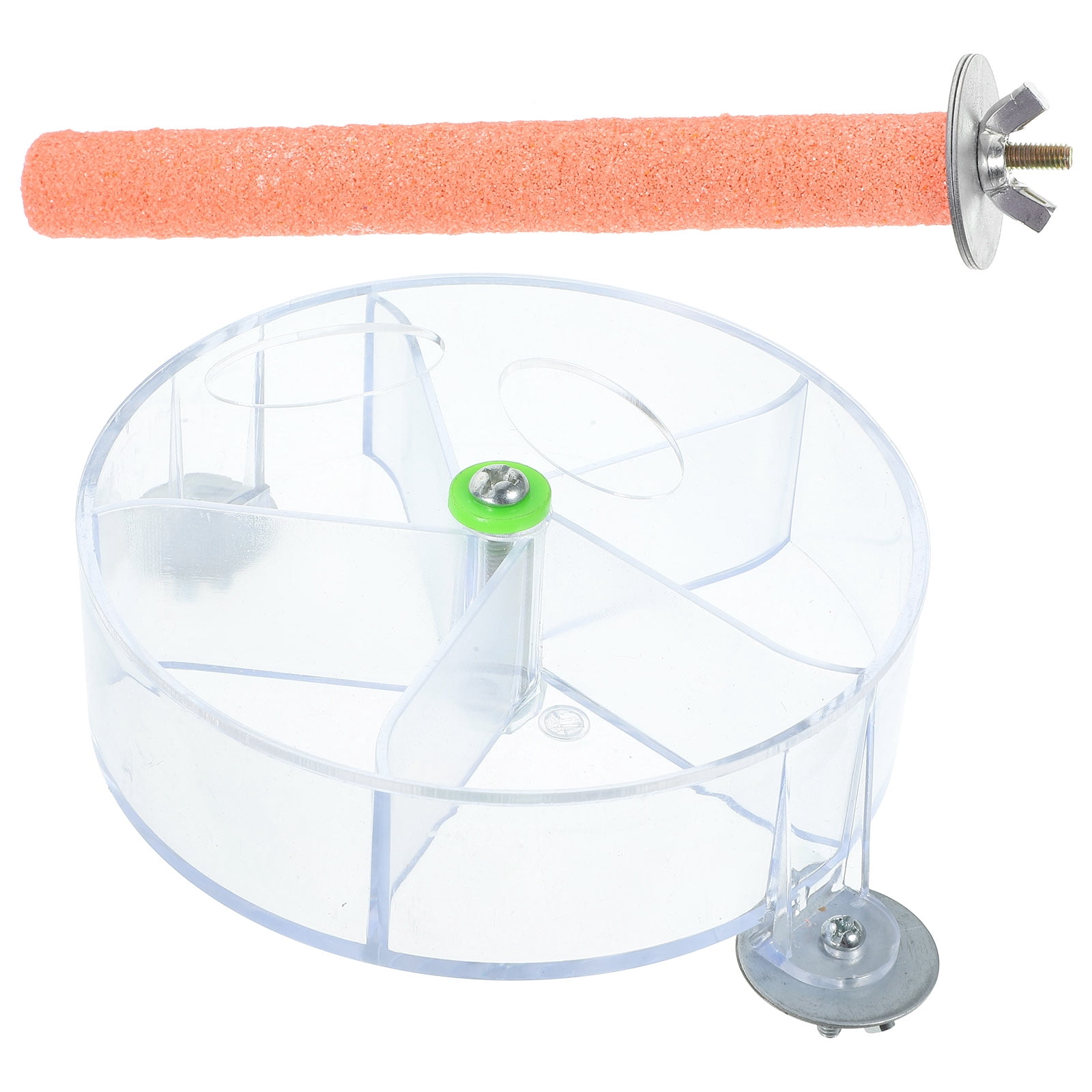 Food Rotate Wheel Feeder for Parrot Budgie Outdoors Toy Toddler ...