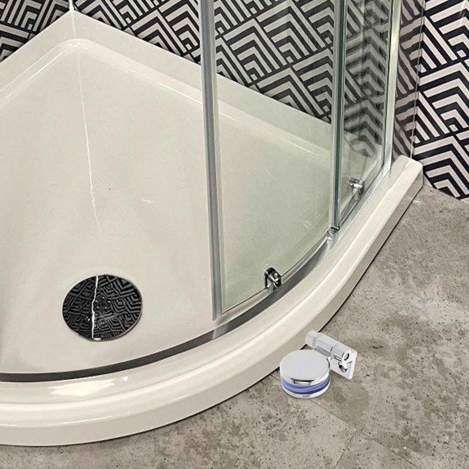 HOMEMAXS Frameless Glass Door Hinge Heavy Duty Metal Shower Door Hinge ...