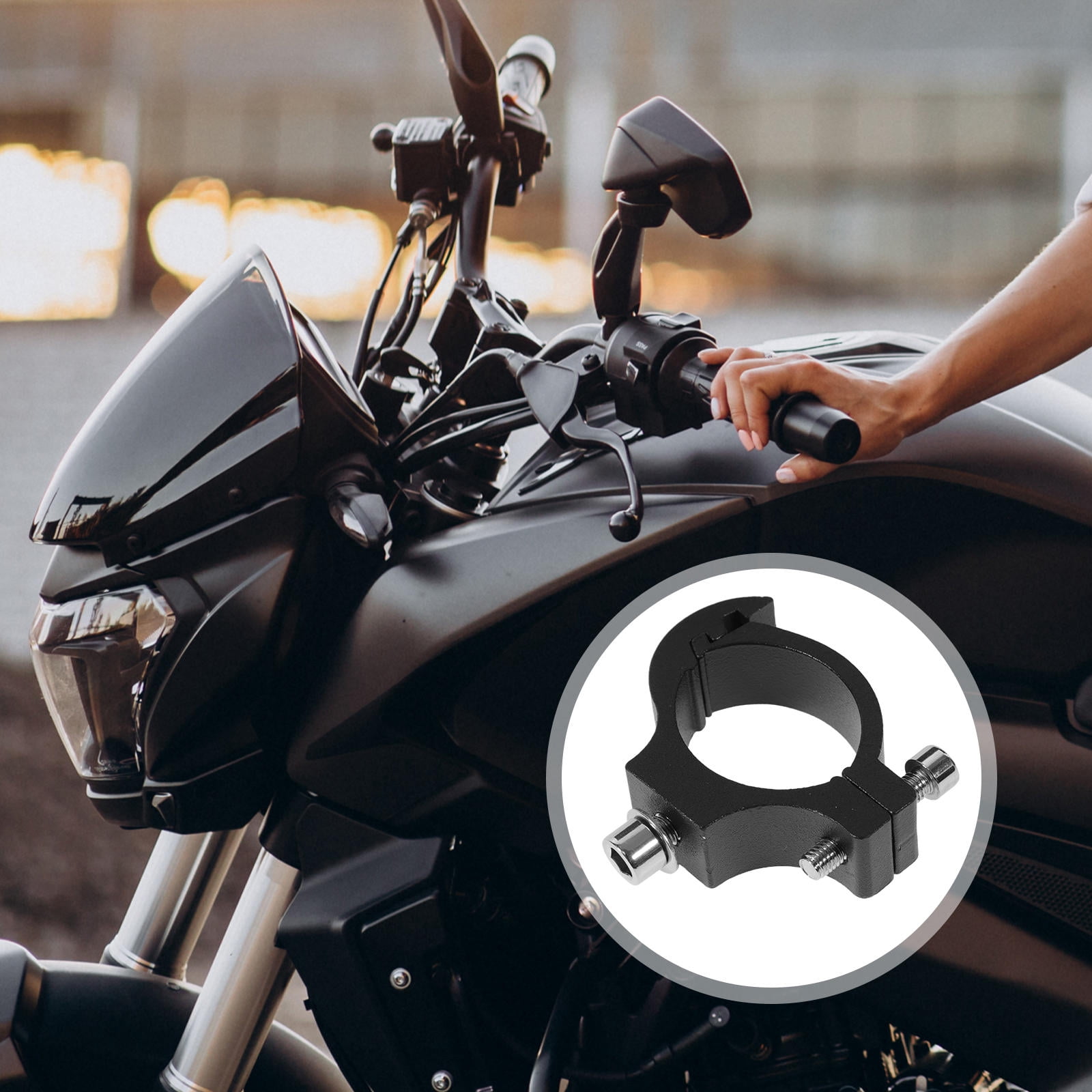 HOMEMAXS Front Fork Lamp Bracket Motorcycle Headlight Mount Spotlight ...