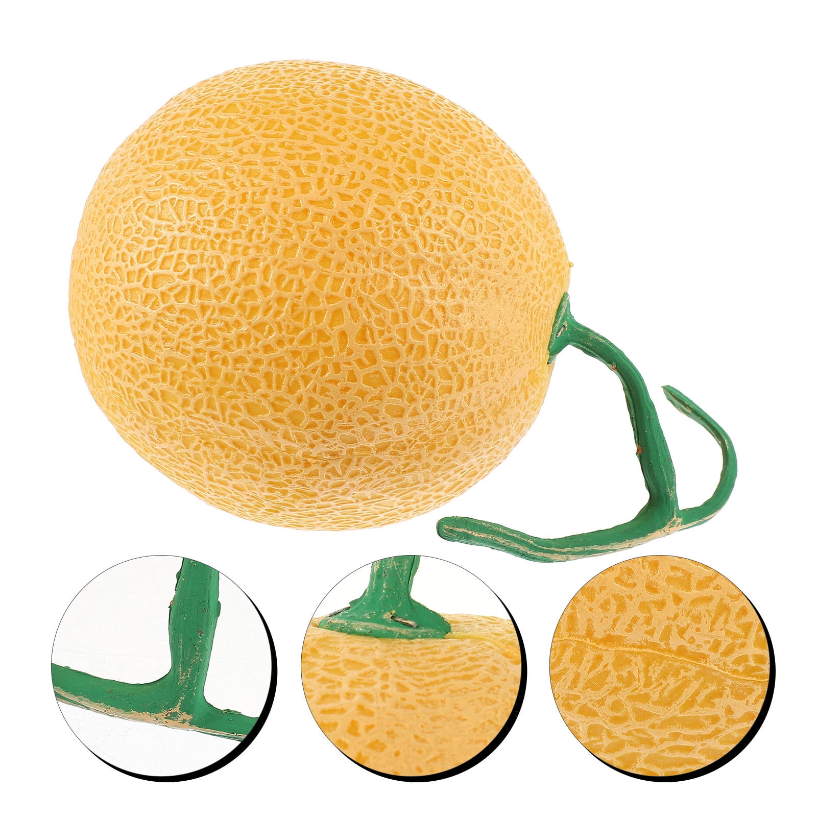HOMEMAXS Fruit Decor Plastic Decorative Simulation Prop Fake Cantaloupe ...