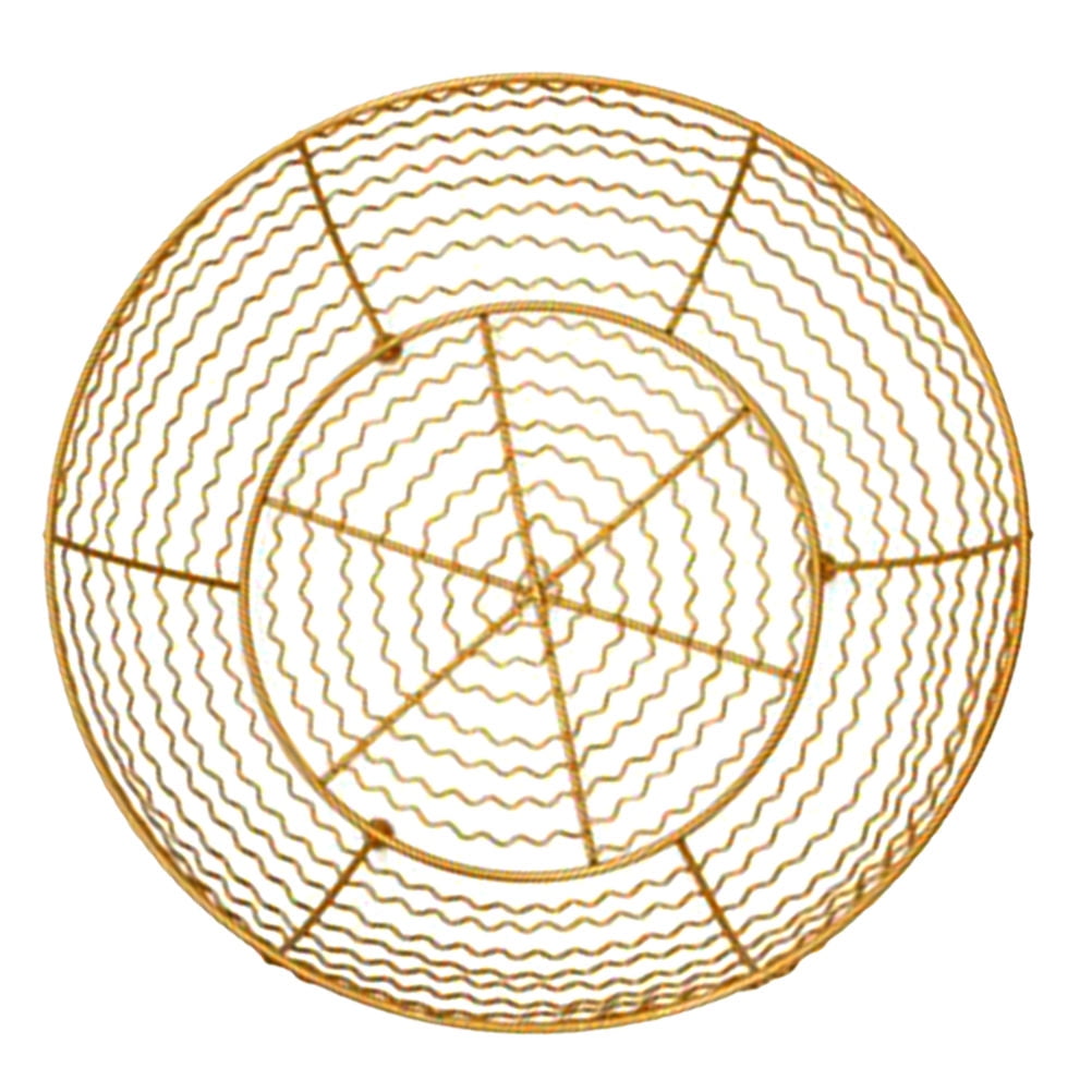 HOMEMAXS Fruit and Vegetable Basket Stackable Gold Wire Baskets Golden ...