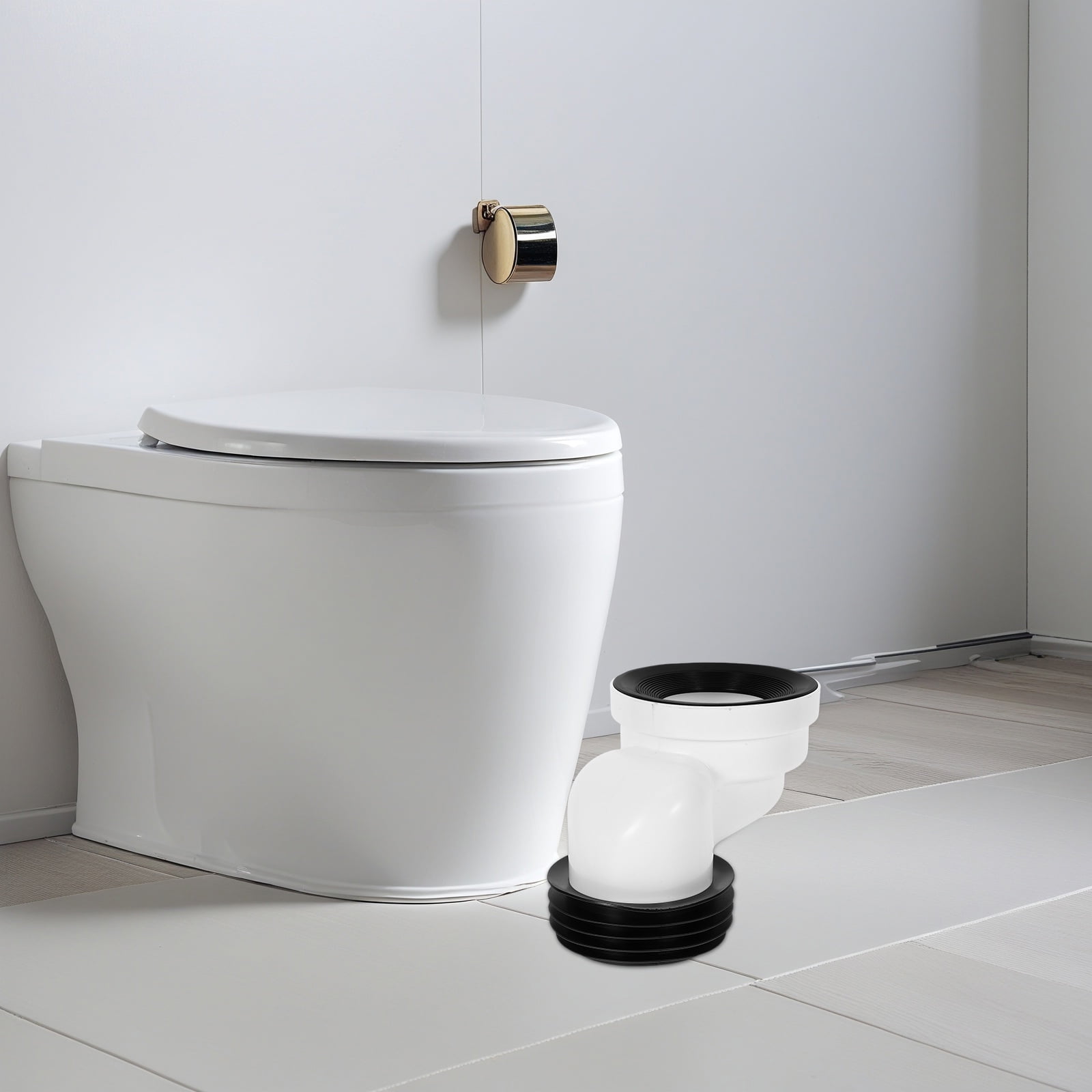 HOMEMAXS Full Flush Offset Toilets Flange Change Place Connector Toilet Flange Shifter Suitable ...