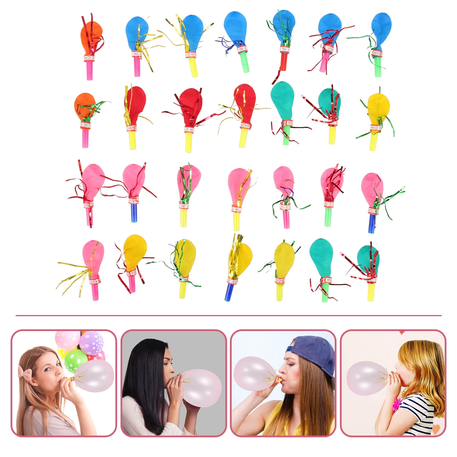 HOMEMAXS Fun Party Whistles Made of Safe Latex and Plastic for Kids ...