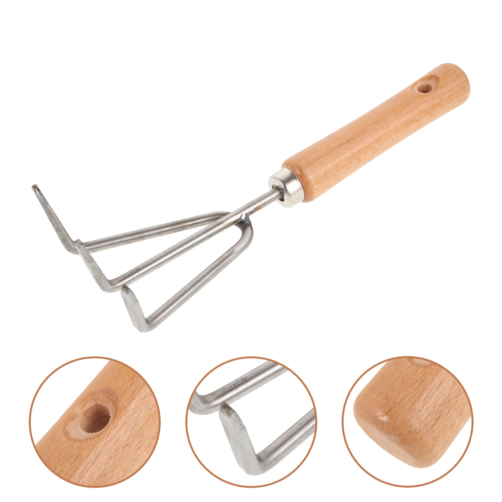 HOMEMAXS Functional Gardening Use Rake Tool Garden Steel Rake Hand ...