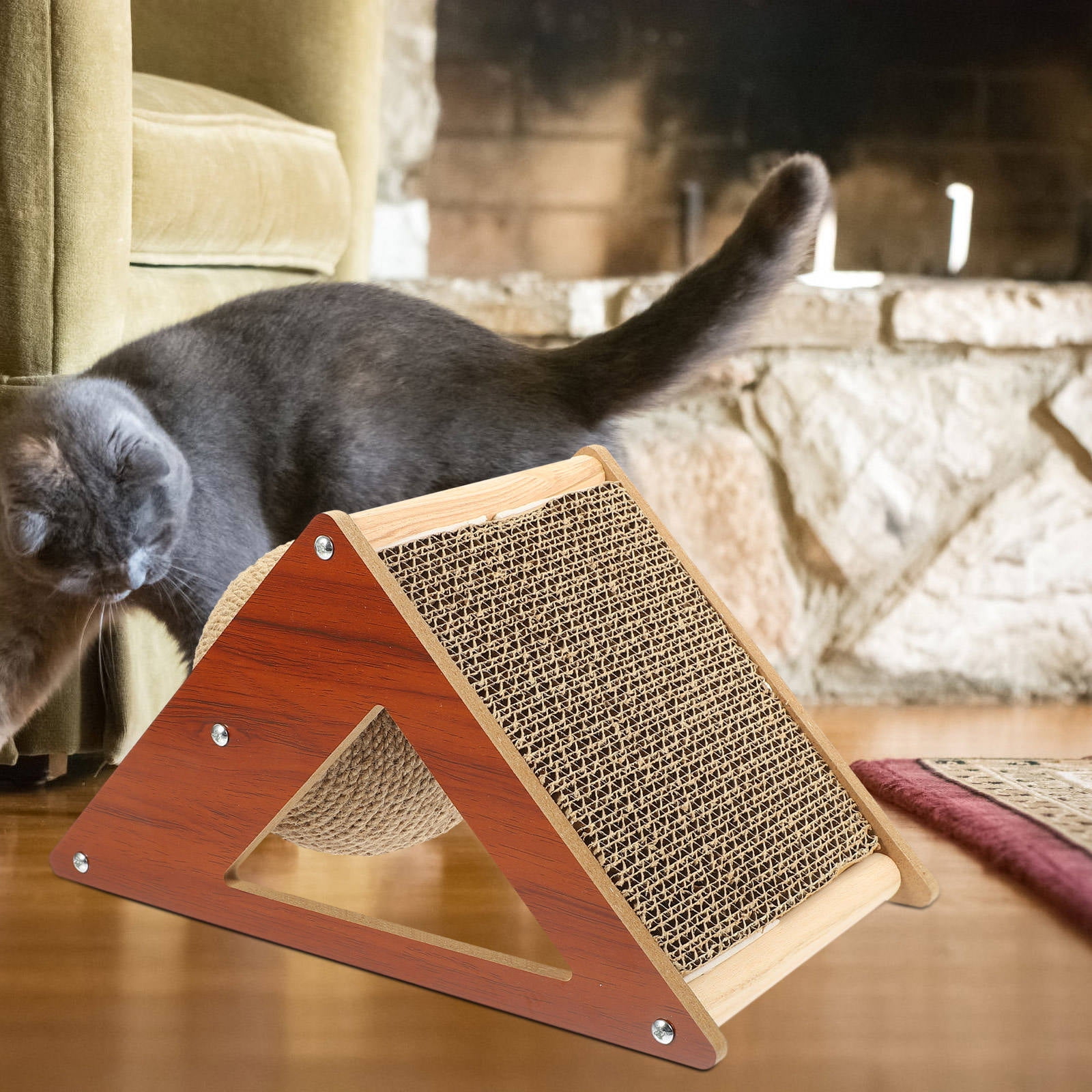 Funny Cat Scratcher with Sisal and Density Board for Decompression and ...