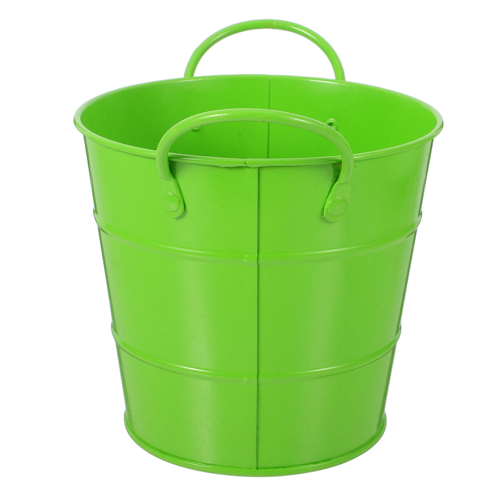 HOMEMAXS Galvanized Small Trash Can With Handle Tabletop Wastebasket ...