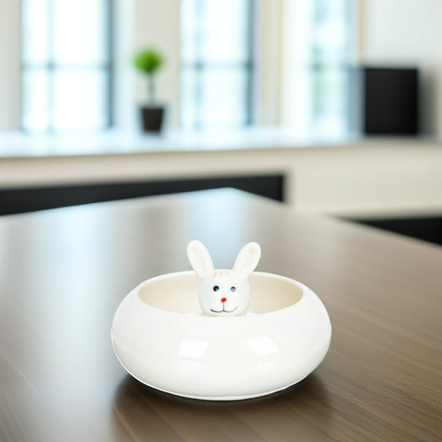 HOMEMAXS Garden Plant Pot Ceramic Rabbit Planter Adorable Flower Pot ...