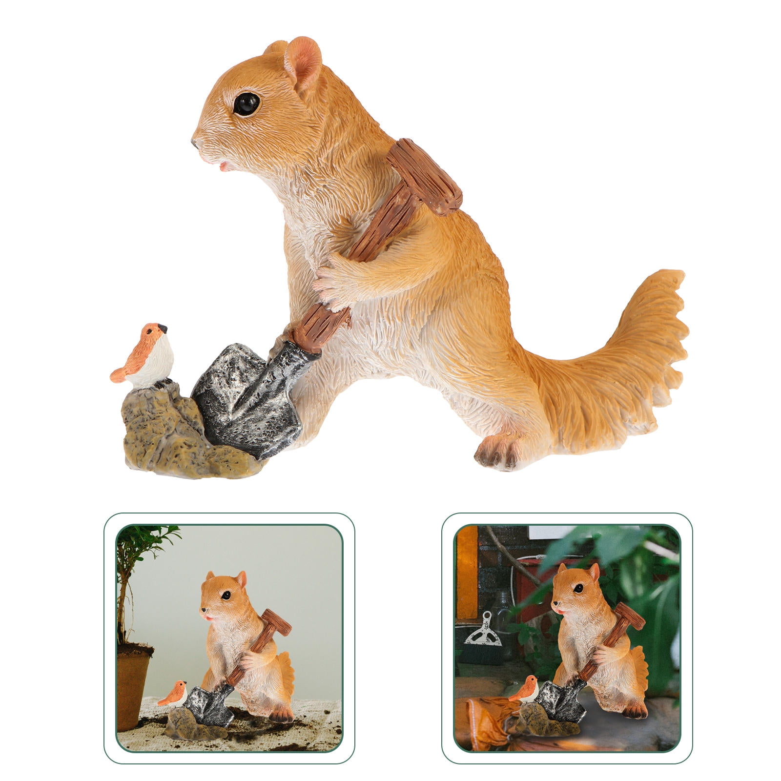 VERDANVERSE creative cute simulation squirrel ornaments Resin Squirrel ...