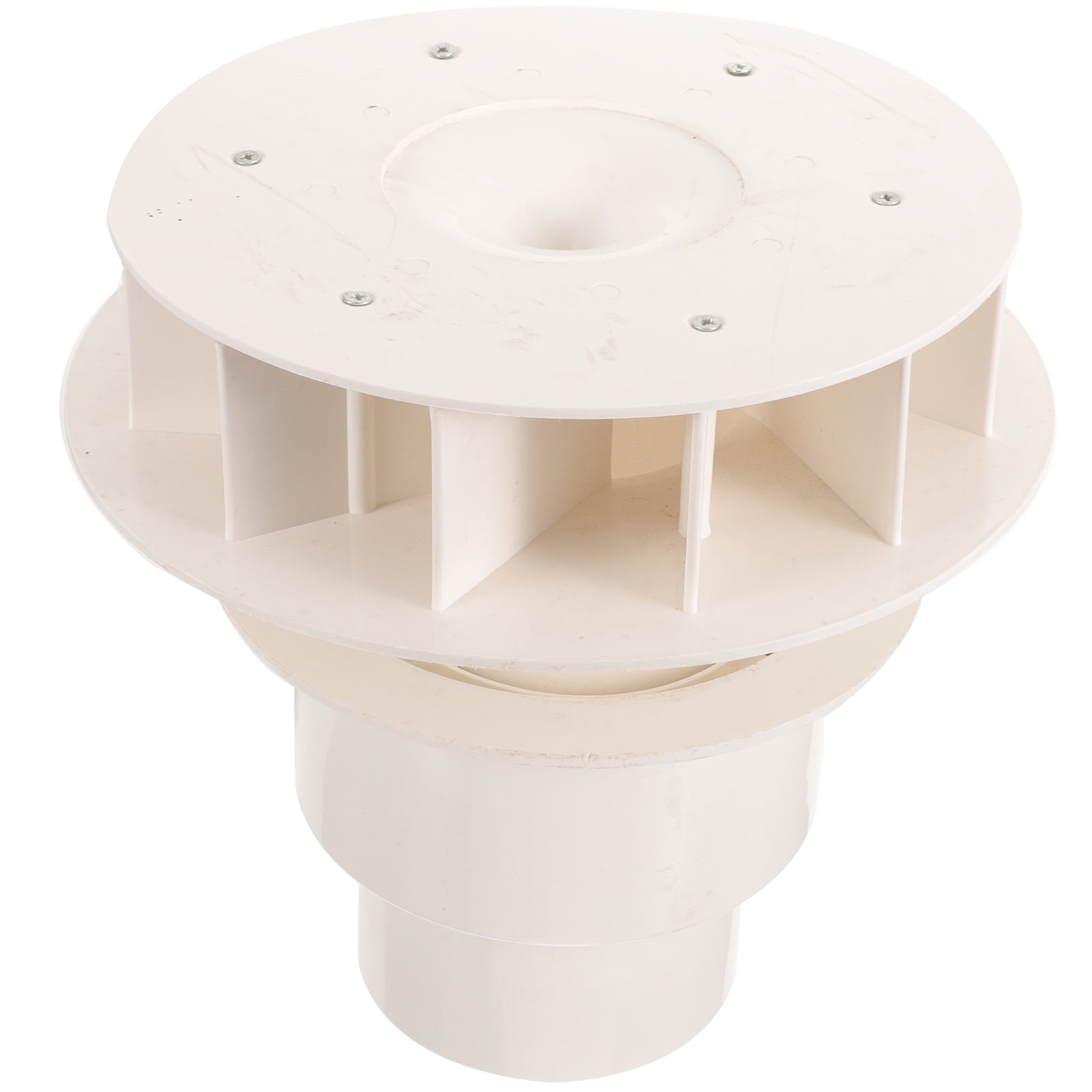 White PVC Downspout Siphon Funnel for Pipe Easy Installation Roof Side ...