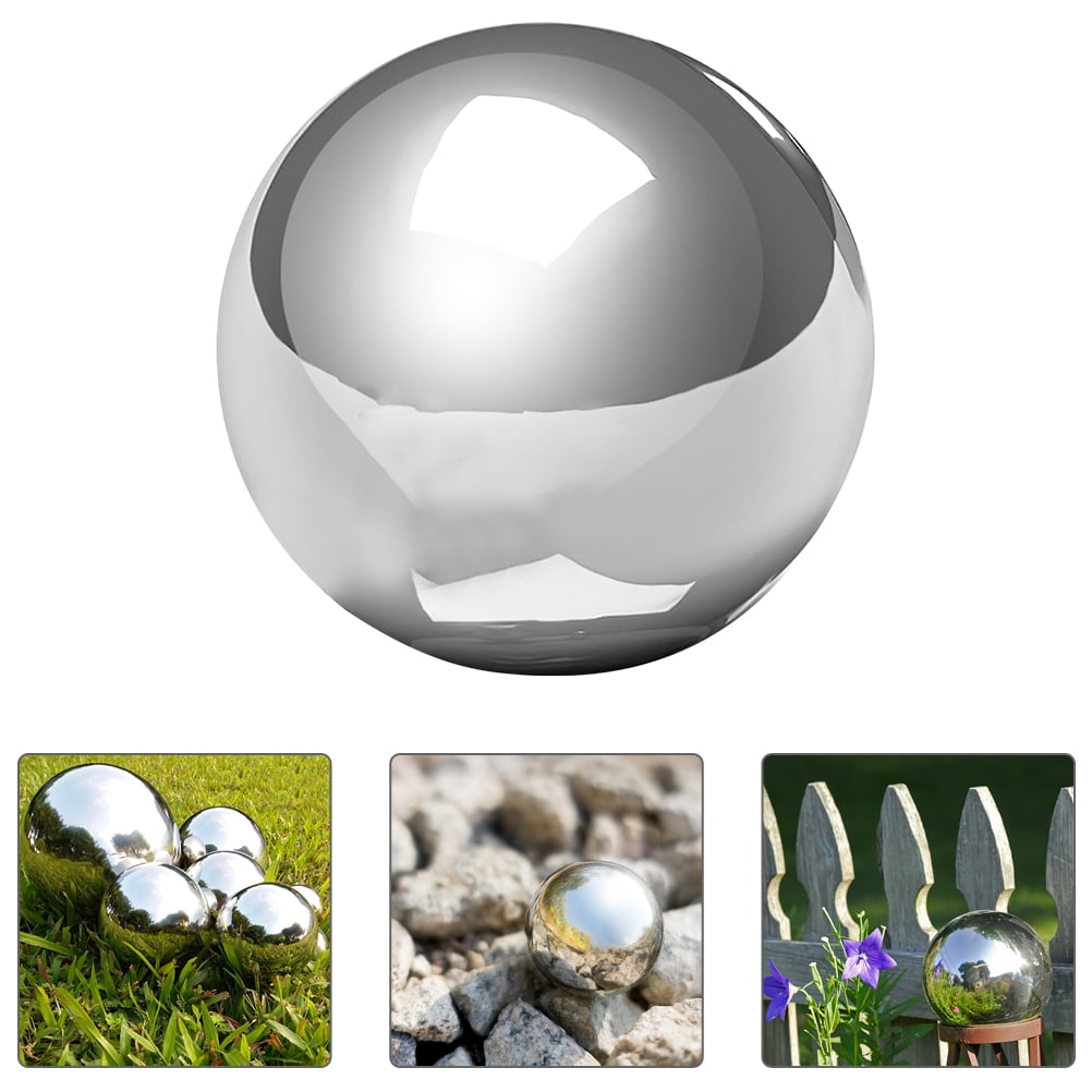 HOMEMAXS Gazing Globe Mirror Stainless Steel Ball Garden Gazing Ball Outdoor Garden Ball Decor ...