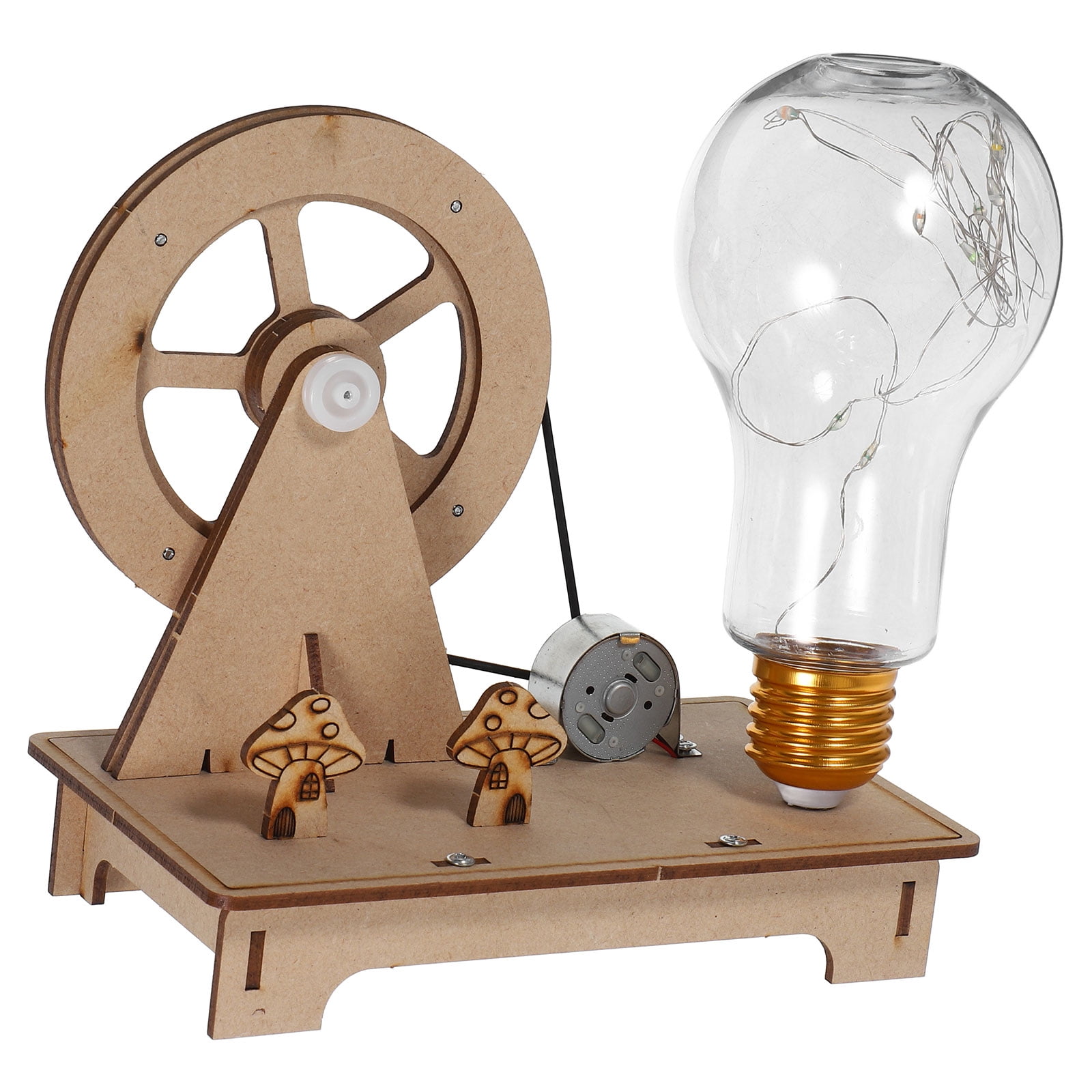 HOMEMAXS Generator Experiment Model Handheld Crank Child Student Beige ...