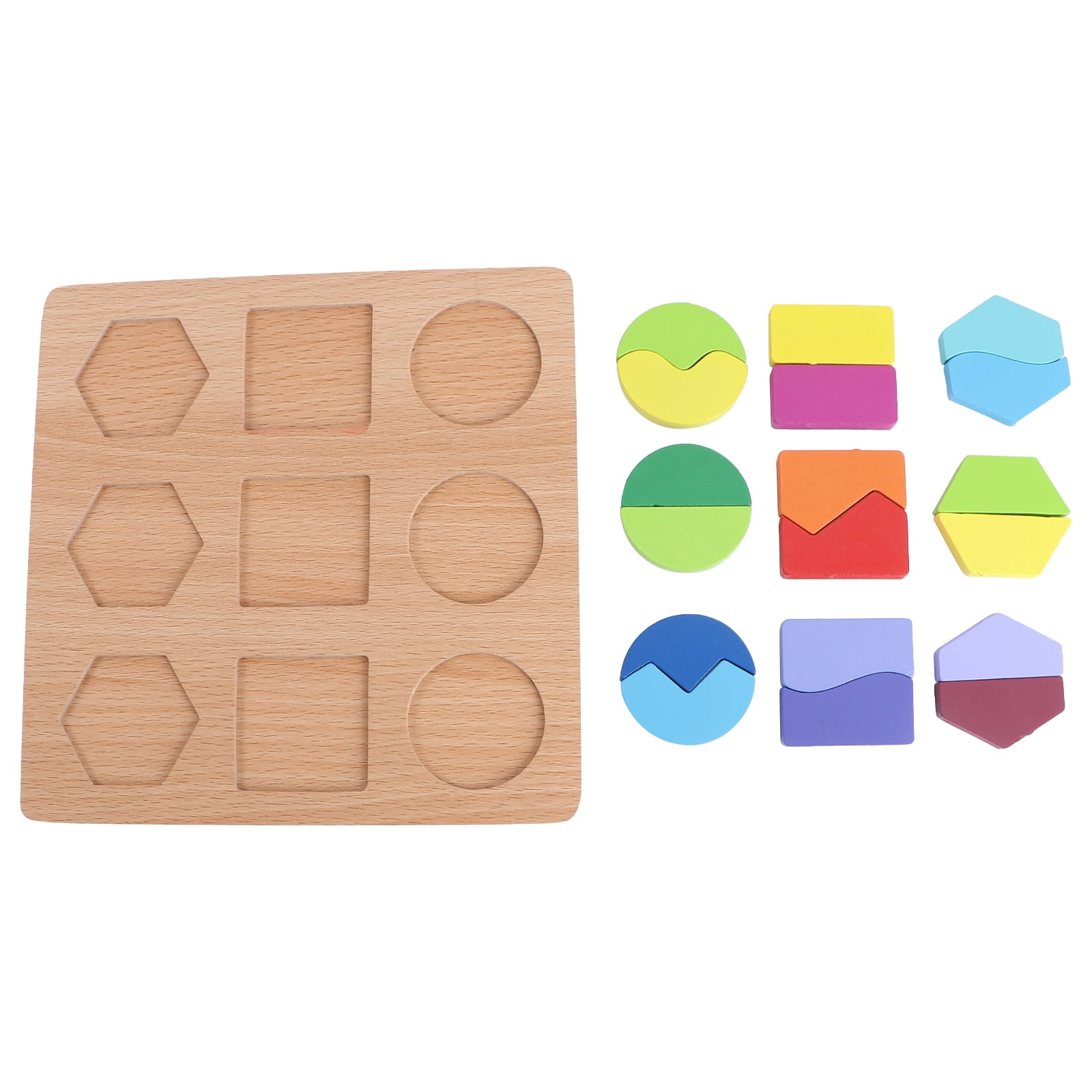 HOMEMAXS Geometry Puzzles Plastic Assorted Color for Kids Playing with ...