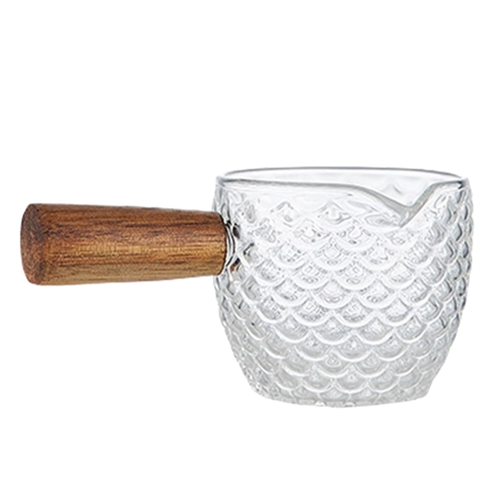 HOMEMAXS Glass Milk Cup Espresso Coffee Creamer Class Cups Transparent ...