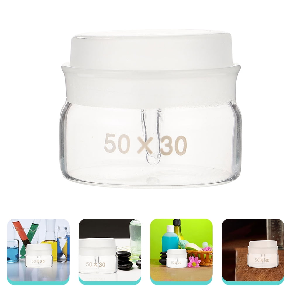 HOMEMAXS Glass Weighing Bottle Storage Containers with Lids Jars ...