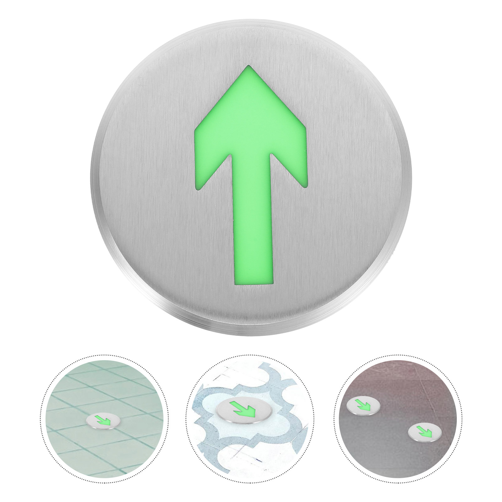 HOMEMAXS Glow in the Dark Arrow Safety Sign Emergency Exit Floor Sign ...