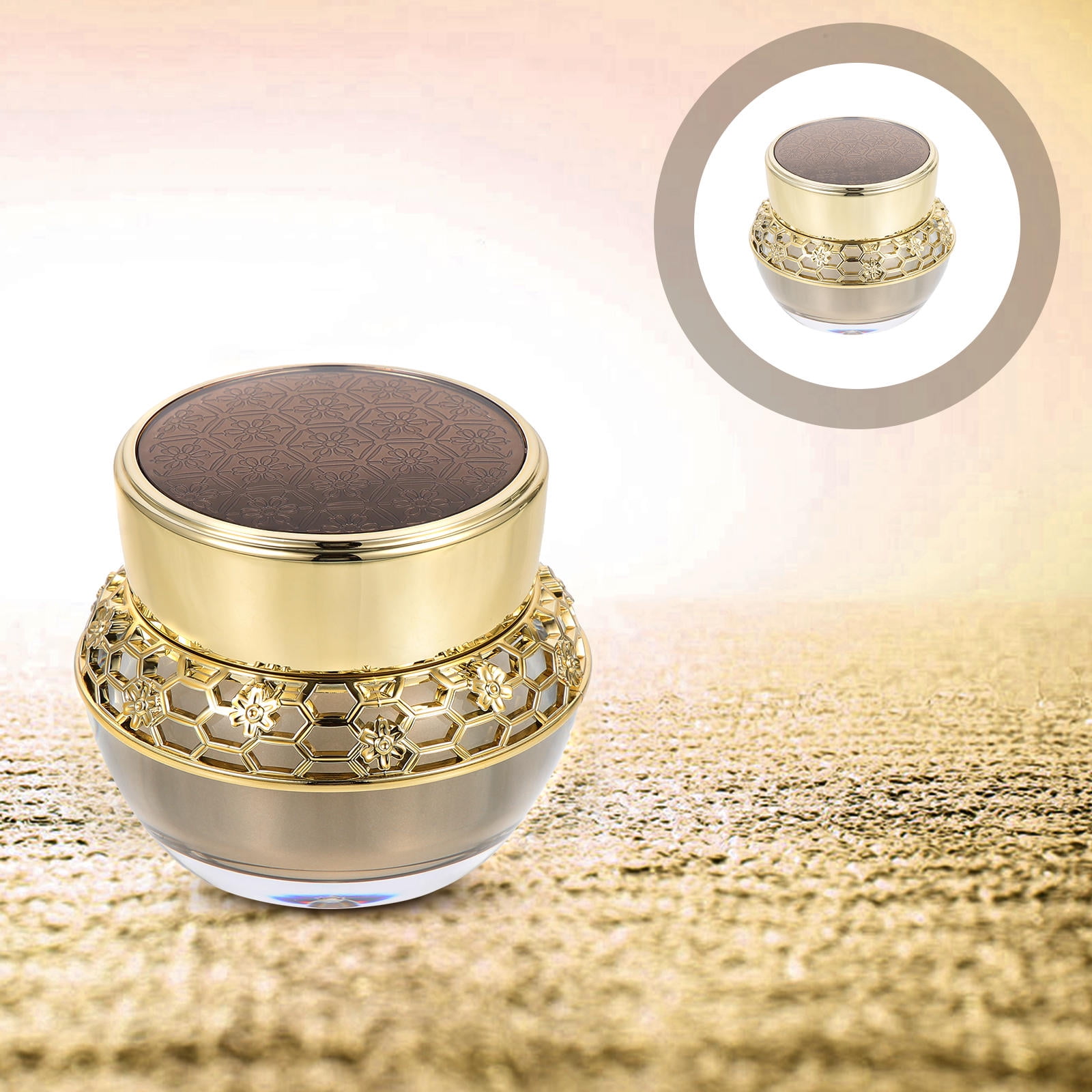 HOMEMAXS Golden ABS Cream Bottle for Females Compact Size 50.2ml ...