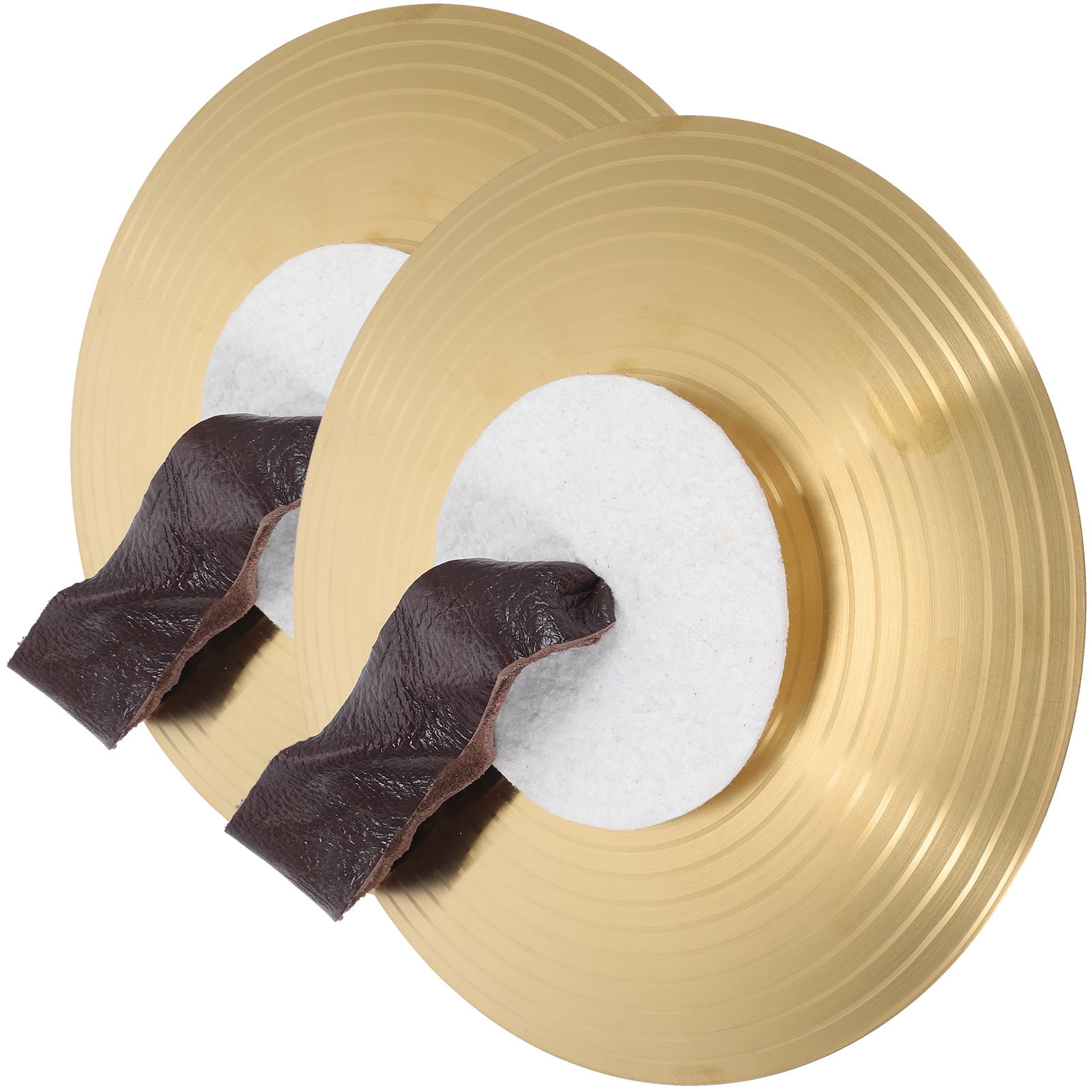 HOMEMAXS Golden Alloy Hand Cymbals for Drum with Comfortable Ropes ...