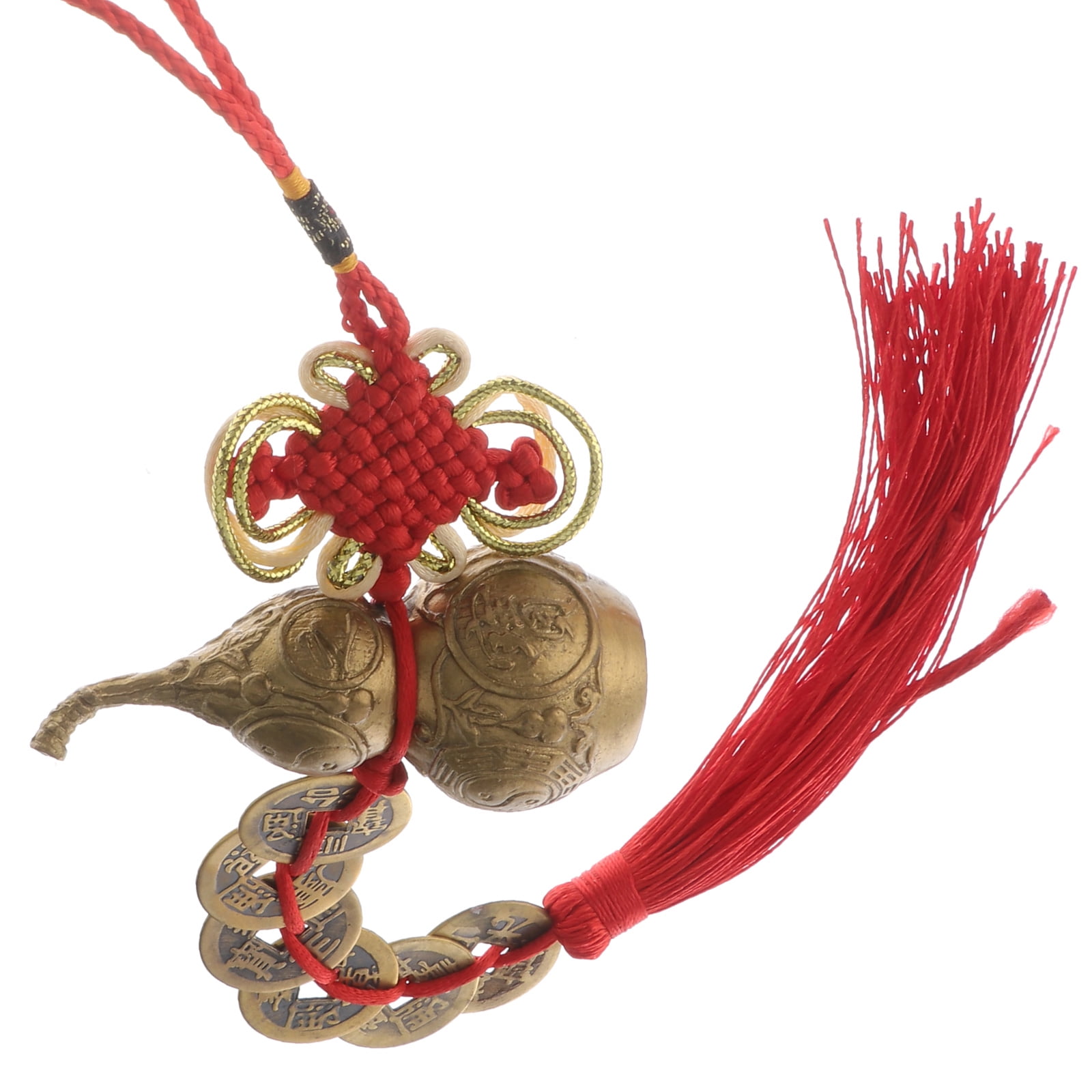 BEADCEST Auspicious Decorative Gourd Material Copper Coin Gourd Pendant ...
