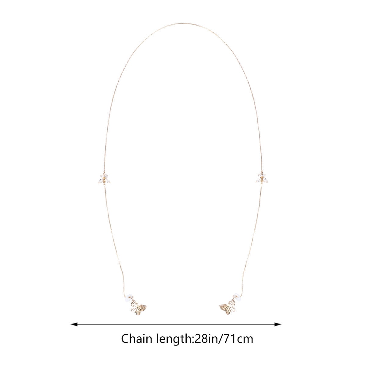 HOMEMAXS Golden Copper Wireless Headphones Necklace for Women Sweet ...