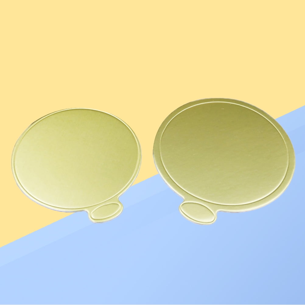 Golden Disposable Cardboard Cake Bases for Serving Pastry and Mousse ...