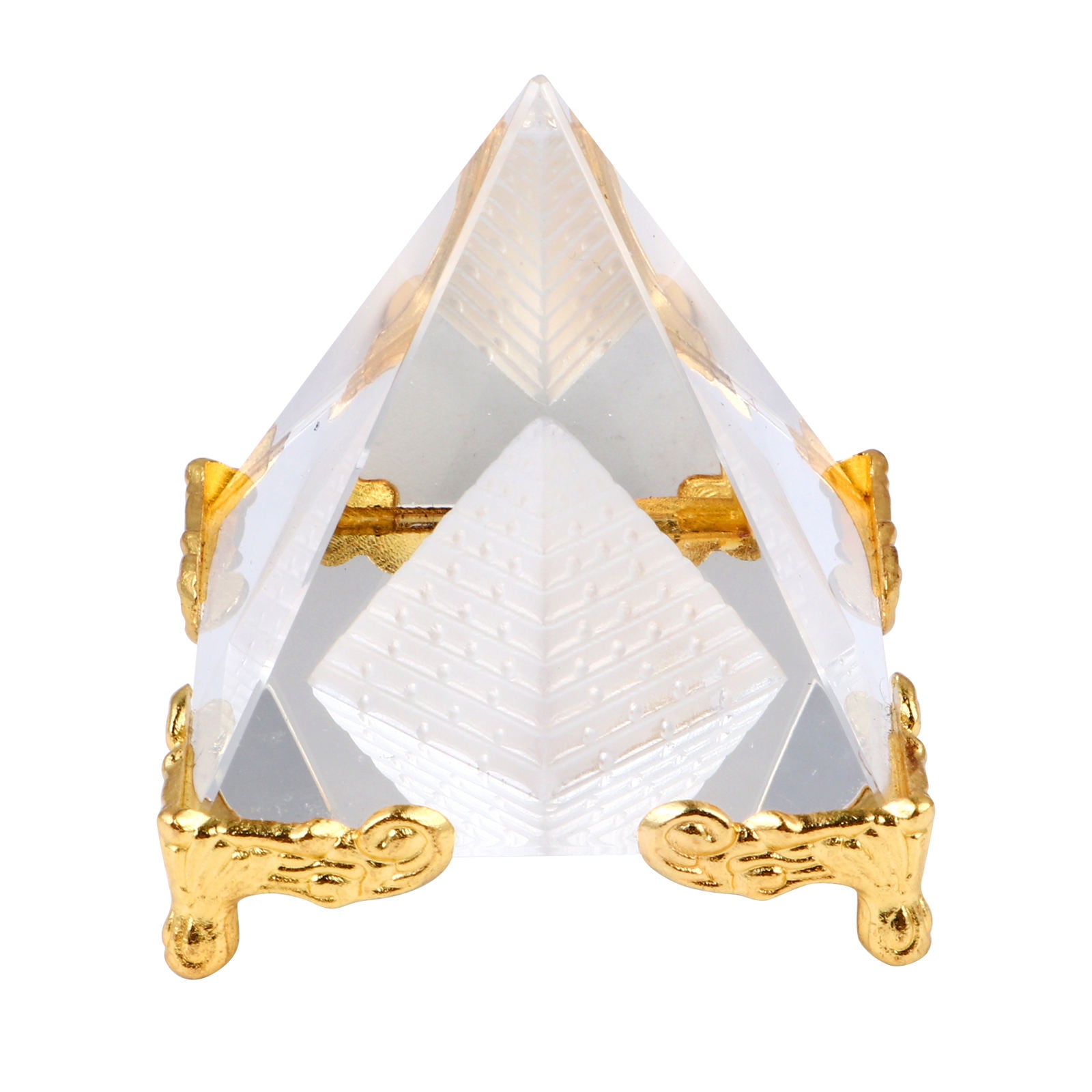 HOMEMAXS Golden Horn Tower Rhinestone Pyramid Figure Sculpture ...