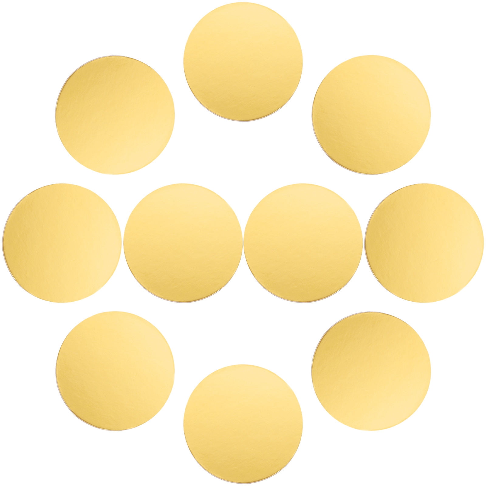 Golden Round Cake Boards for Displaying Desserts Sturdy Paper Material ...