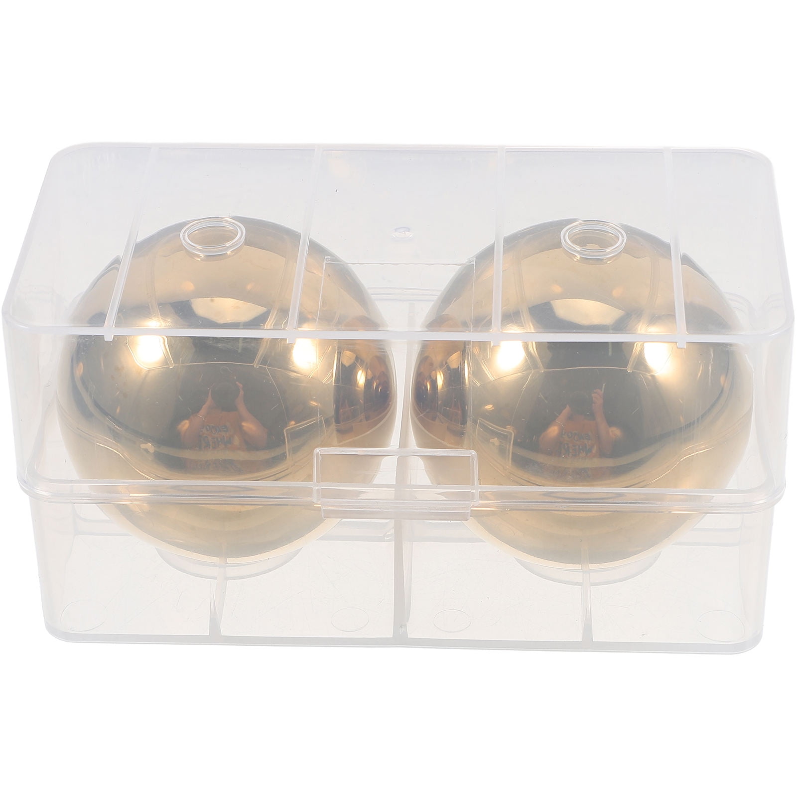 HOMEMAXS Golden Stainless Steel Whiskey Stones Reusable Ice Balls for ...