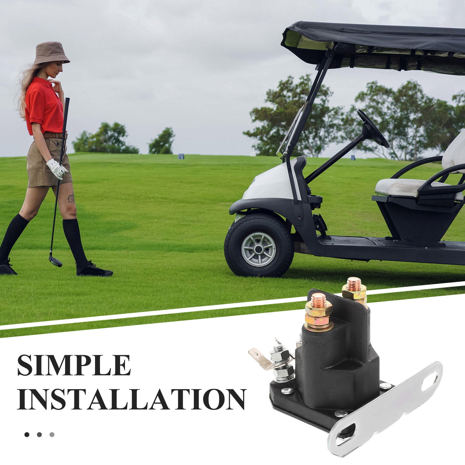 HOMEMAXS Golf Cart Starter Relay Replacement Solenoid Valve - Walmart.com