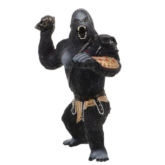 HOMEMAXS Gorilla Sculpture Animal Figures Monkey Figurine Toy Light ...