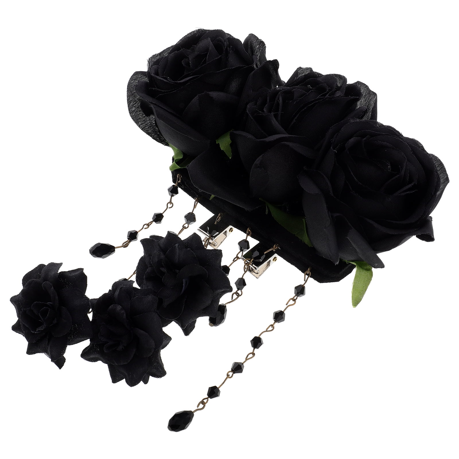 Goth Hair Clip Simulated Rose Headpiece Gothic Style Hair Clip for ...