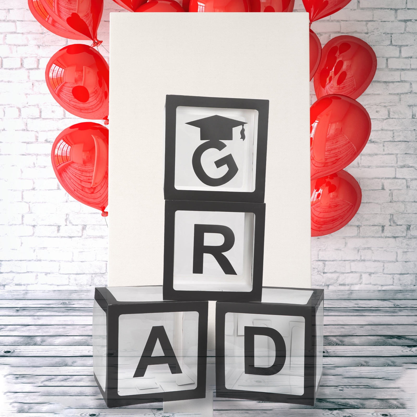 Grad Letter Balloon Boxes Graduation Ornament Party Decoration Father ...