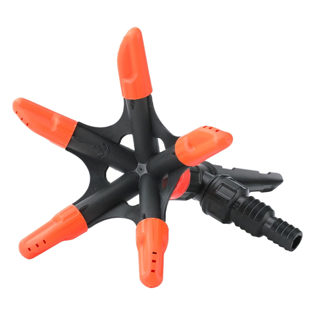 Durable Plastic Sprinkler for Home Use with Adjustable Nozzles Orange ...