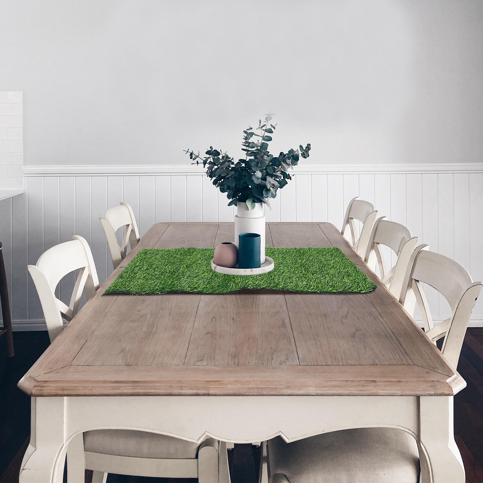 HOMEMAXS Grass Table Runner Green Tabletop Decor For Wedding Party Baby ...