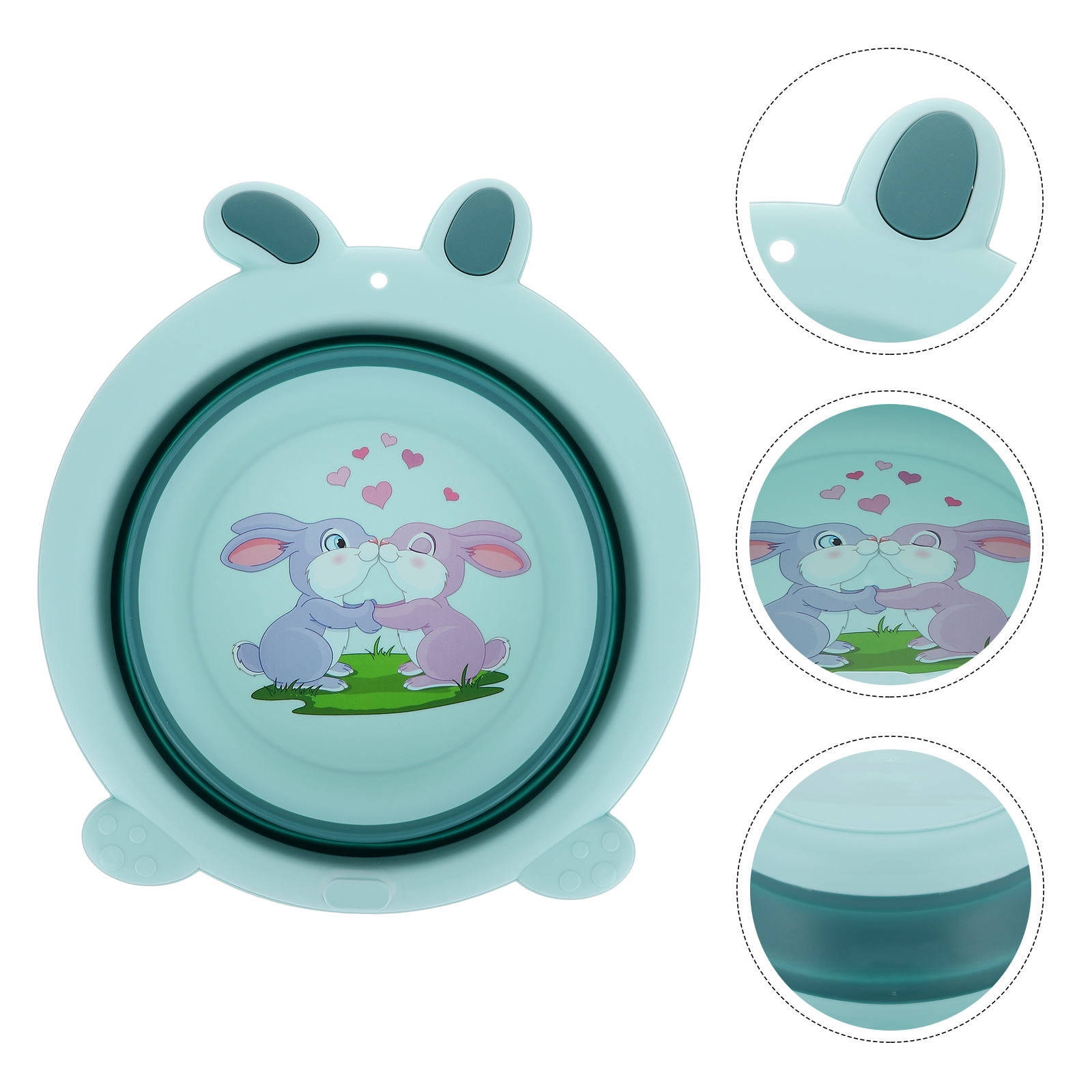 HOMEMAXS Green Portable Collapsible Baby Wash Basin for Washing Use Made of Safe PP TPE ...