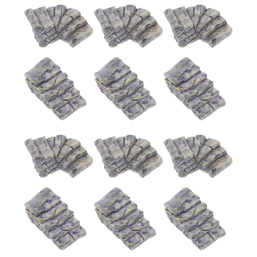 HOMEMAXS Grey Resin Mini Stone Steps for Decor Lightweight and ...