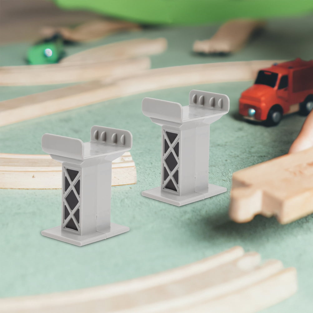 HOMEMAXS Grey Train Bridge Support Riser for Kids Made of Plastic ...