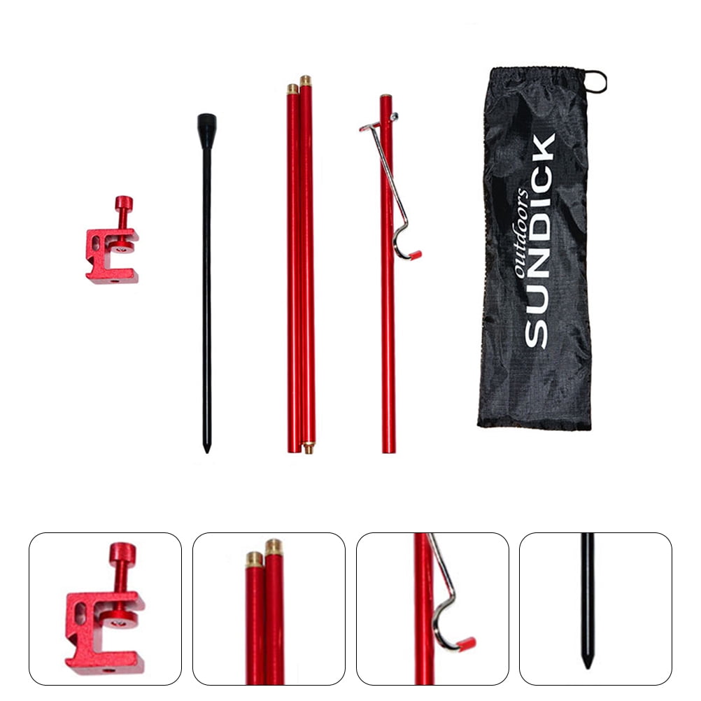 HOMEMAXS Ground Light Pole Camping Brackets Adjustable Lantern Stand ...