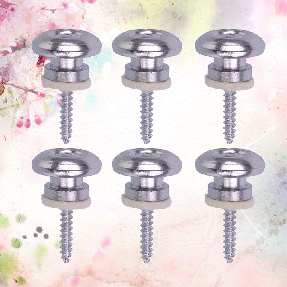 Guitar Belt Buckle Set with Screw Bolt for Fixation Durable Iron Silver ...