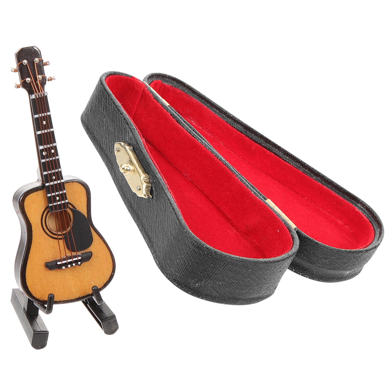 jojofuny Miniature Guitar Shaped Black 1 Set 3.14x1.18x0.67in - Walmart.com