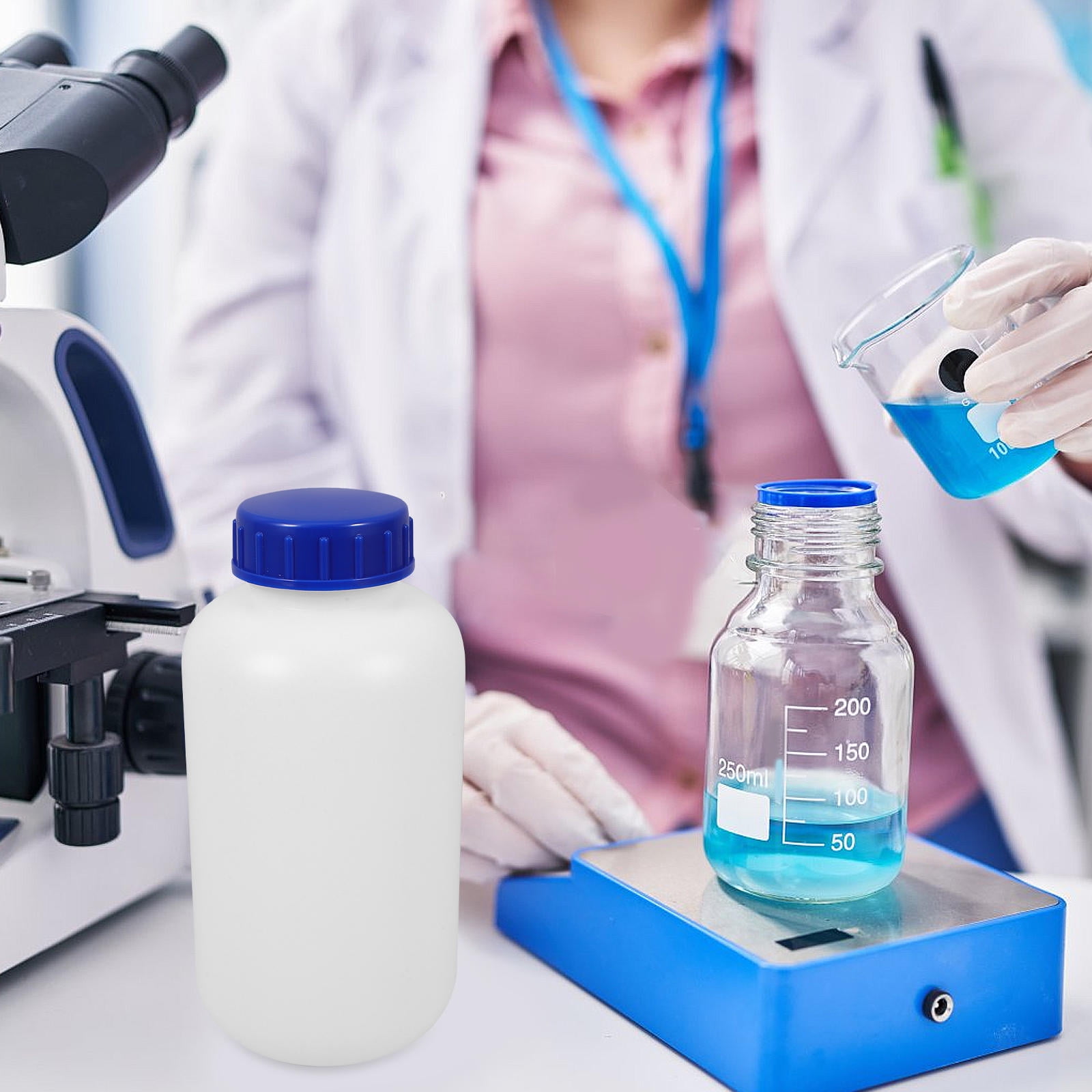 HDPE Reagent Bottles for Laboratory with Good Sealing Effect and Sturdy ...