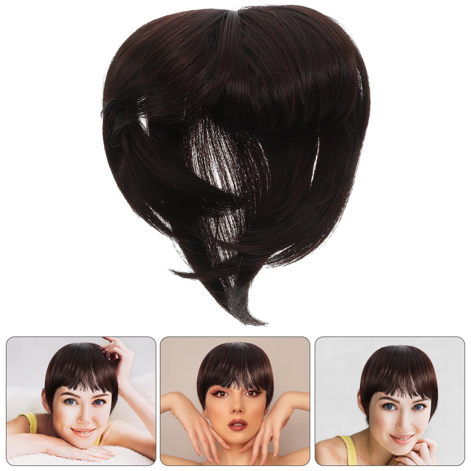 HOMEMAXS Hair Piece Women Topper Hair Piece Clip On Thinning Hair ...